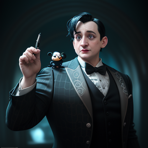 DreamShaper prompt: cute Oswald Cobblepot, poses ,pixar,