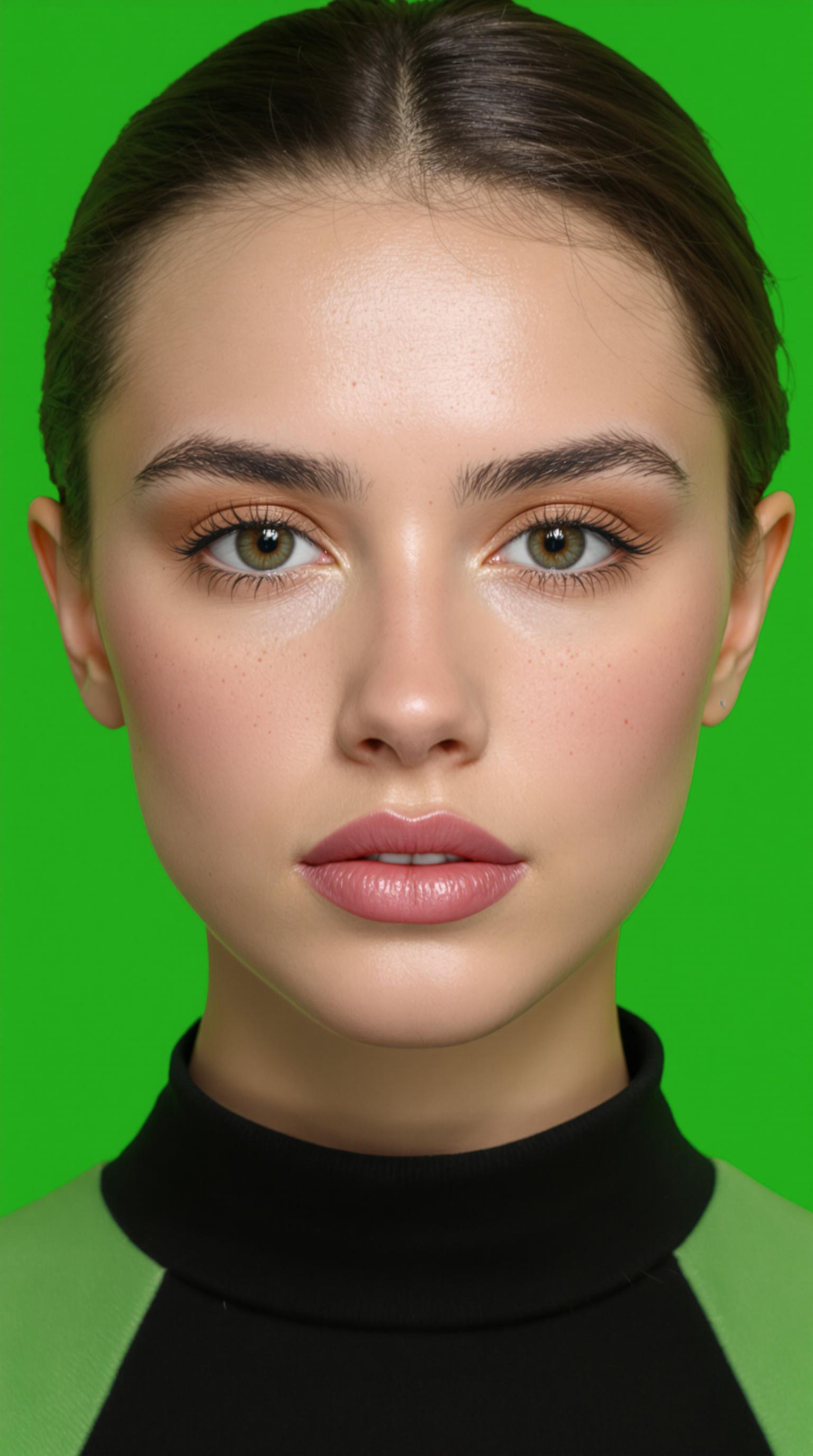 FLUX prompt: A hyper-realistic front-facing portrait of B...