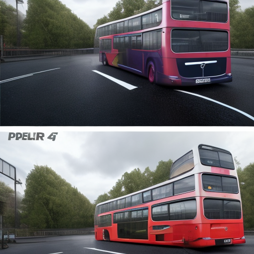 Openjourney prompt: a Volvo Gemini 2 double decker bus, s...