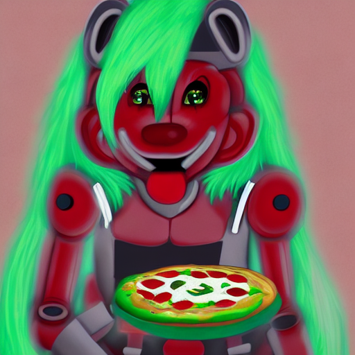 Stable Diffusion prompt: robot, roxanne wolf