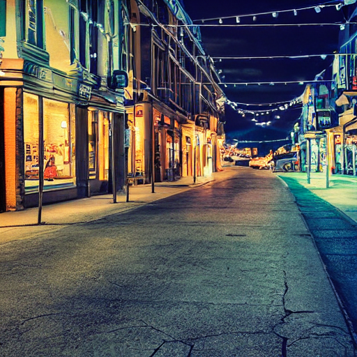 Stable Diffusion prompt: moonlite vintage street , 40s, s...