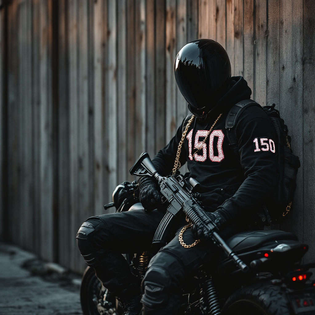 FLUX prompt: DARK BACKGROUND, ALLEY IN DUBAI HOLDONG D...