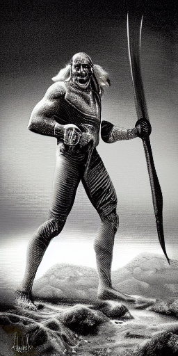 Stable Diffusion prompt: The wrestler Cobra Jeff Farmer p...