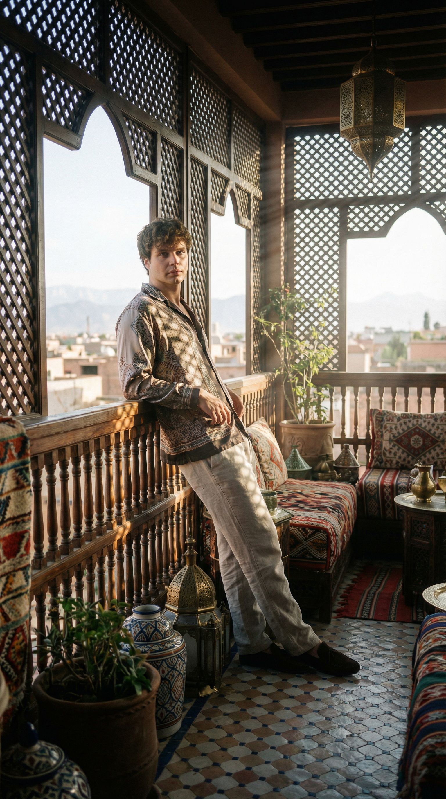 Nano Banana prompt: Editorial shot of a stunning male mod...