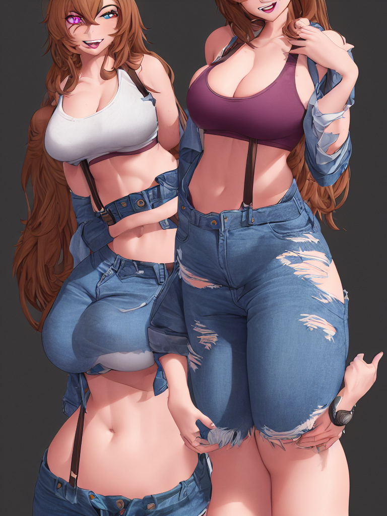 Waifu Diffusion prompt: Full shot of a cute girlfriend wi...