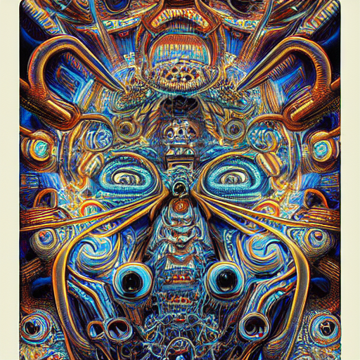 Stable Diffusion prompt: a intricate ornate psychedelic i...