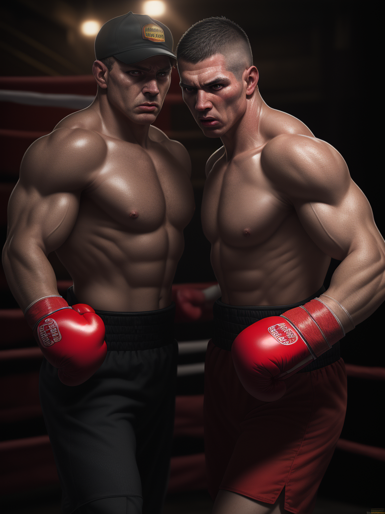 DreamShaper prompt: (((looking at camera))), two firemans...