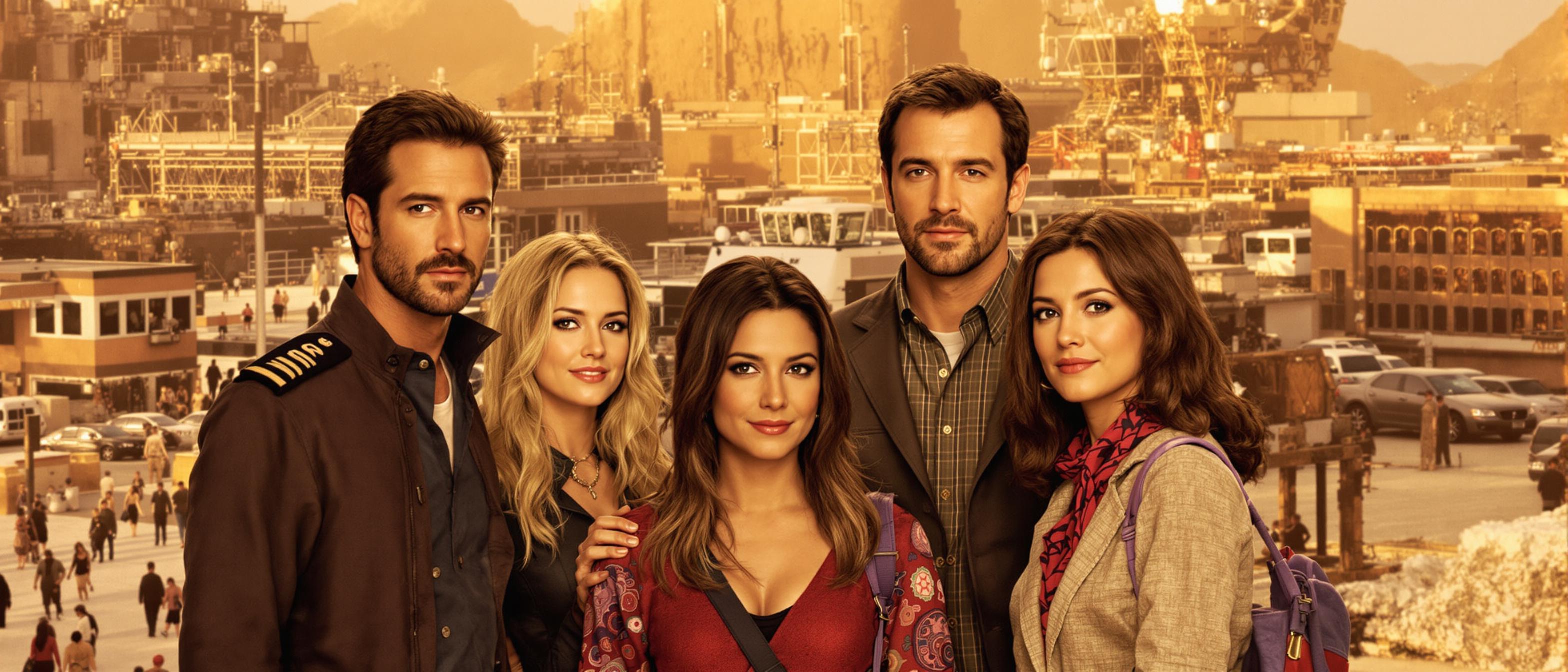 FLUX prompt: The cast of the T.V. show Firefly, starring ...