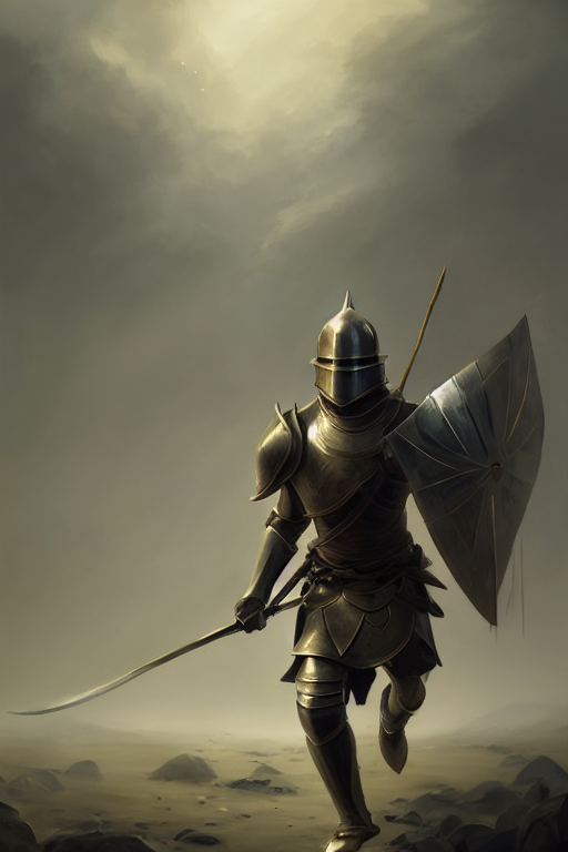 Stable Diffusion prompt: a knight in plate armor running ...