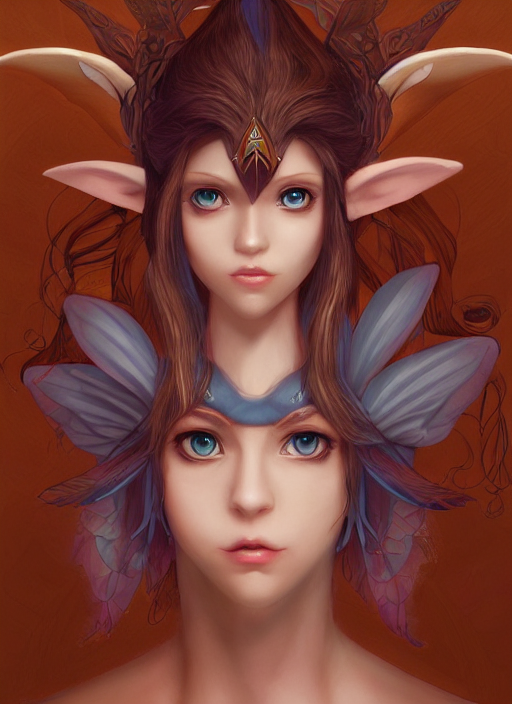 Stable Diffusion prompt: 3/4 portrait of the great fairy ...