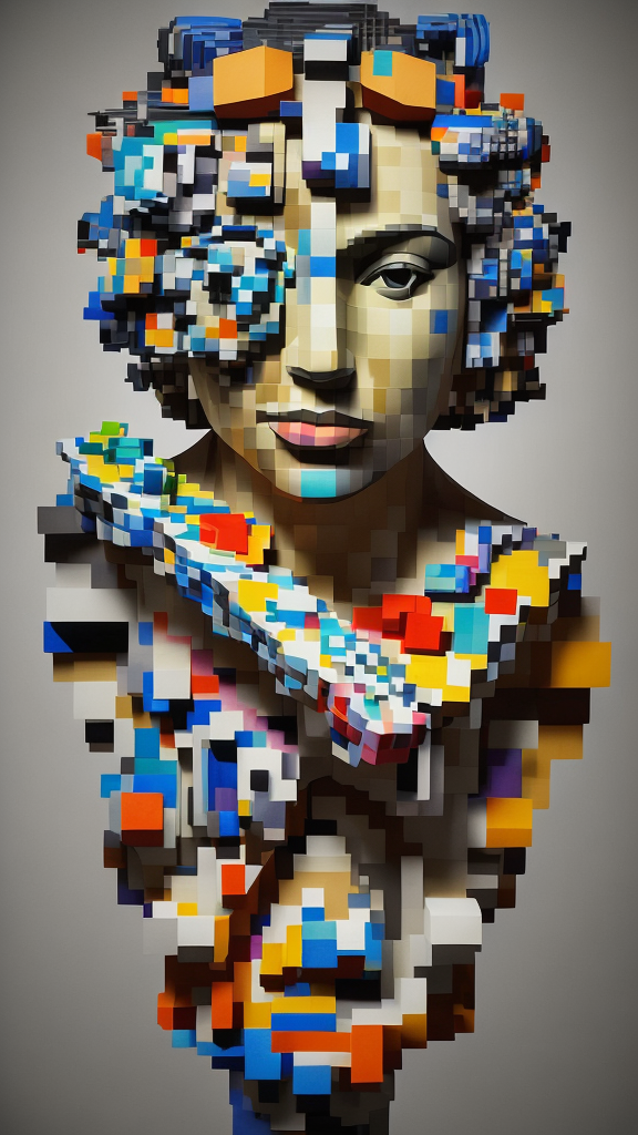 epiCRealism prompt: rfktrstyle 3D Cubistpaper"An artistic...