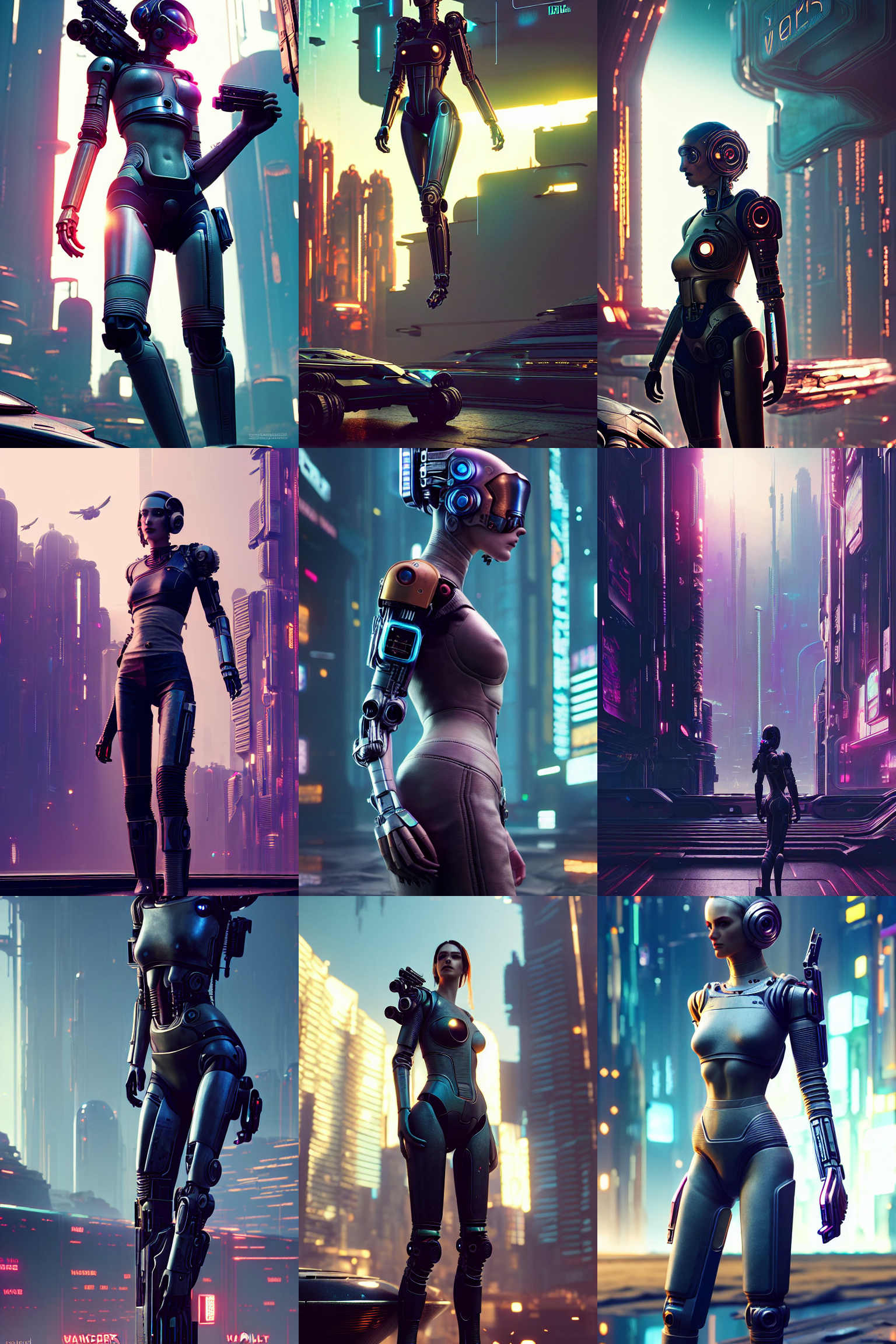 Stable Diffusion prompt: wanderer, beautiful female andro...