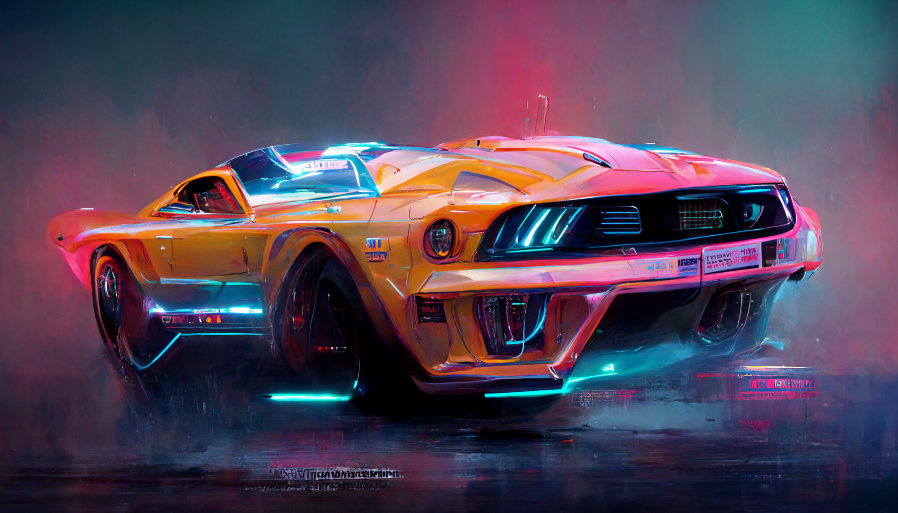 Midjourney prompt: cyber mustang hyperrealistic --ar 16:9