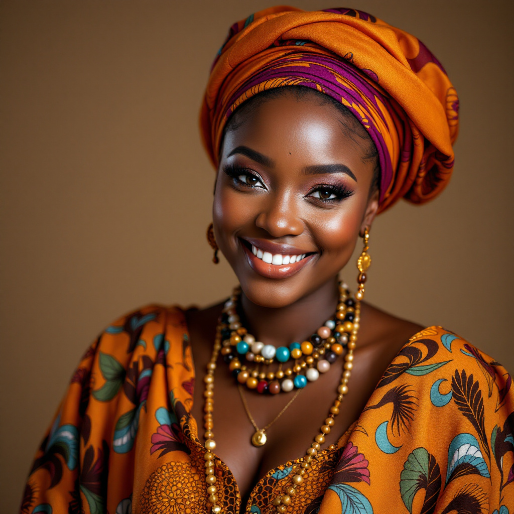 FLUX prompt: A radiant smiling beautiful, gorgeous Africa...