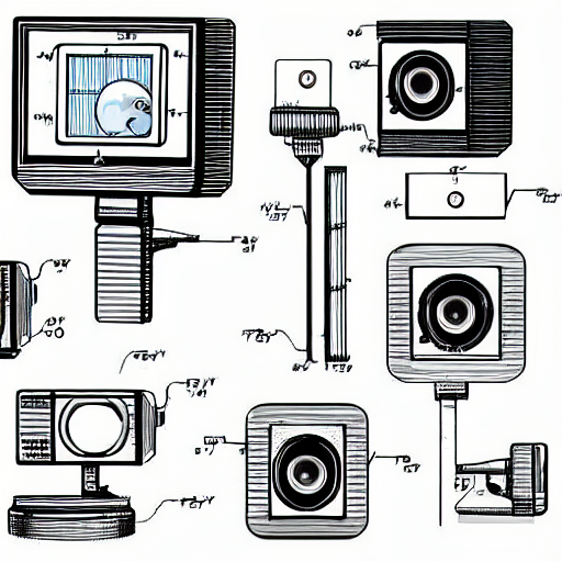 Stable Diffusion prompt: blueprints of a security camera ...