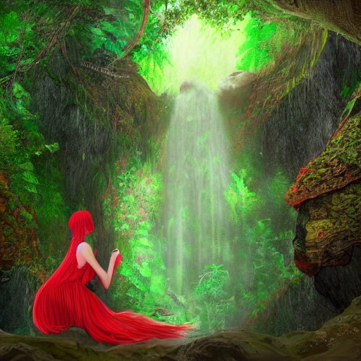 Stable Diffusion prompt: in love, red witch, beautiful, g...