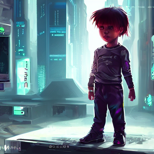 Stable Diffusion prompt: Small boy looking angry and cute...