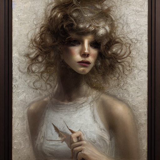 Stable Diffusion prompt: female character, in the style o...