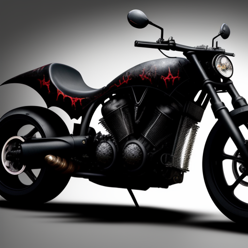 DreamShaper prompt: a death metal motorcycle, gothic desi...