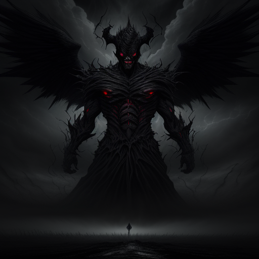 DreamShaper prompt: "An intimidating and terrifying demon...