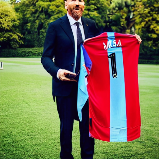 Stable Diffusion prompt: 55 years old Lionel Messi is a P...