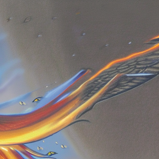 Stable Diffusion prompt: Drawing of a phoenix, rebirthing...