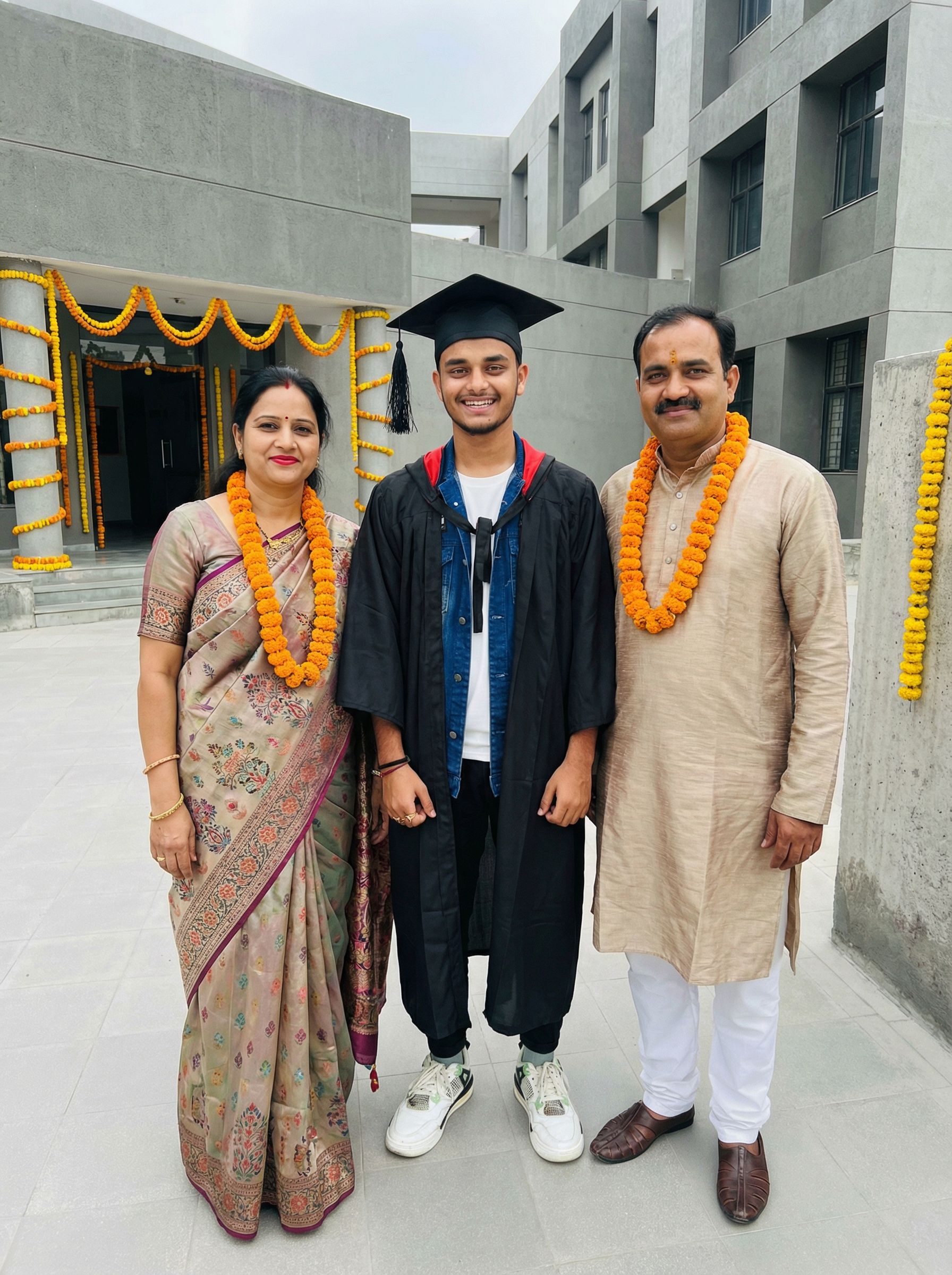 Nano Banana prompt: Indian graduation day with student in...