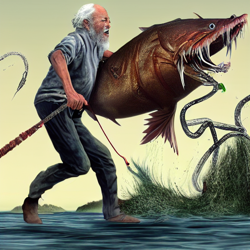 Stable Diffusion prompt: Realistic old skinny man riding ...