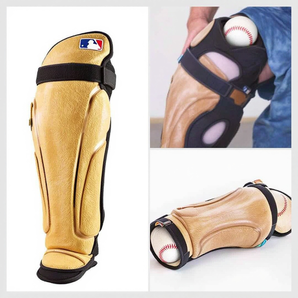 FLUX prompt: A baseball shin guard that can also be used/...