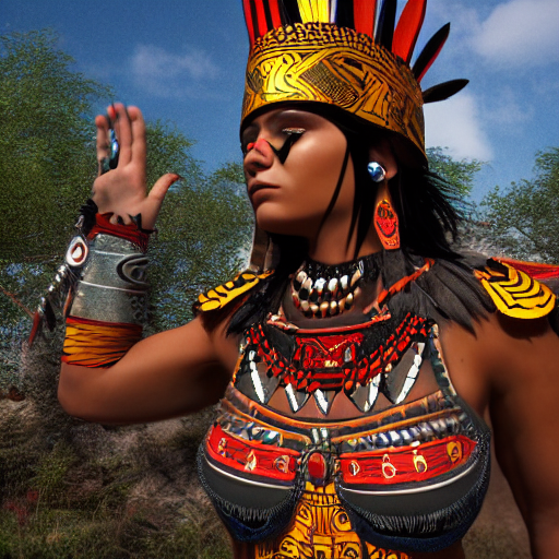 Stable Diffusion prompt: Character Design, aztec warrior ...