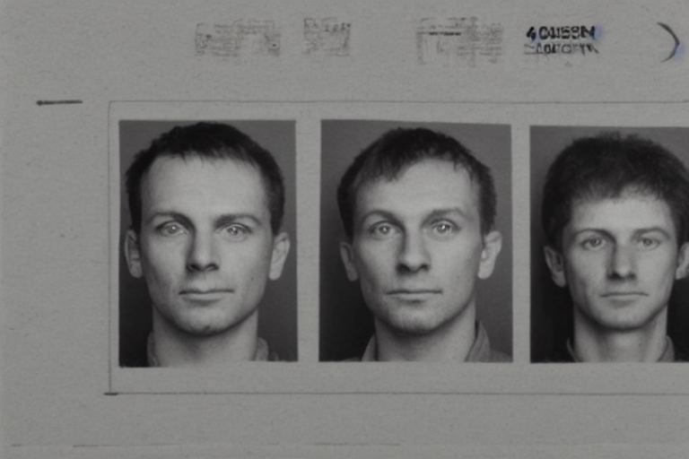 Stable Diffusion prompt: three passport photograph of a 3...