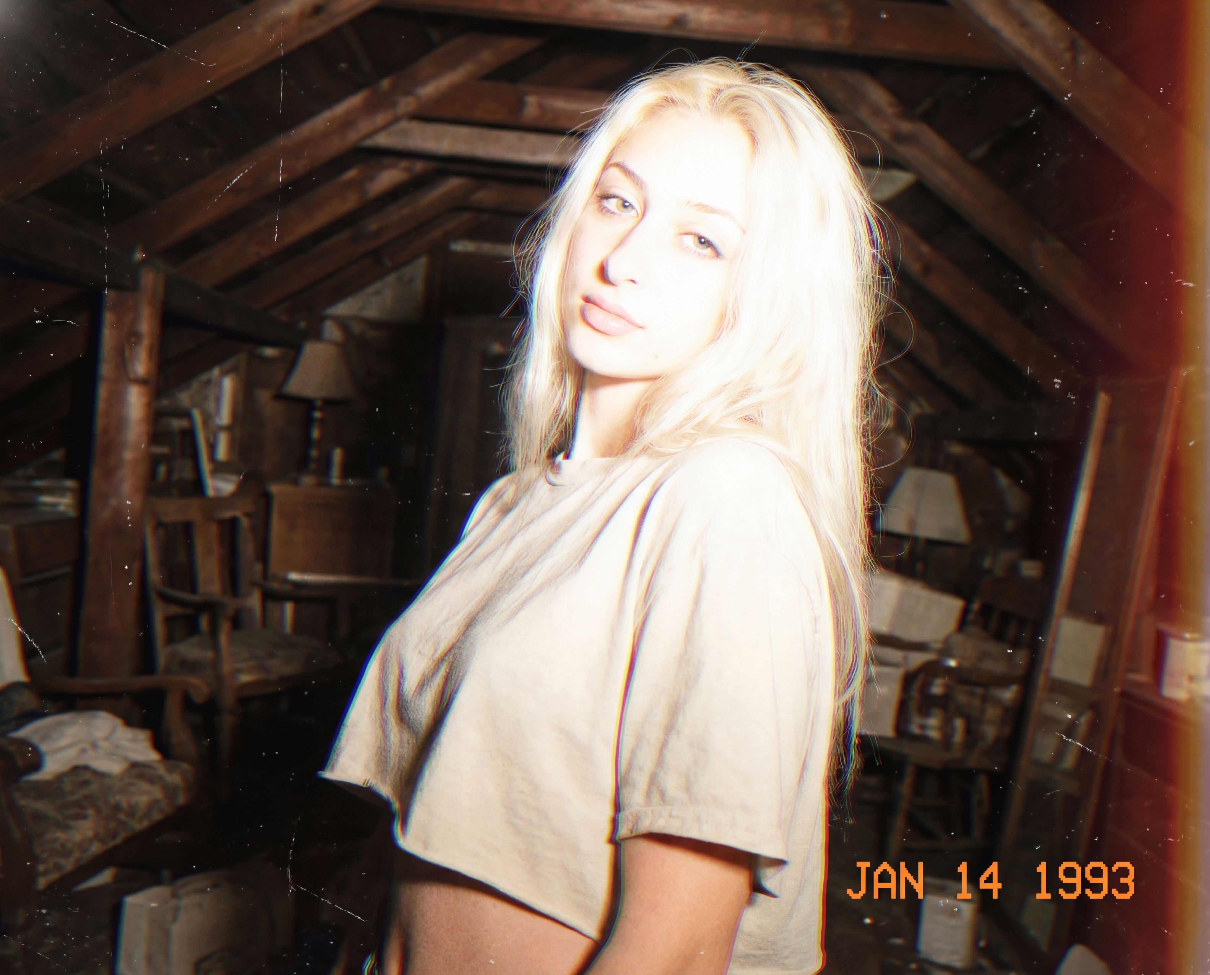 Nano Banana prompt: photo of the blonde girl taken with a...