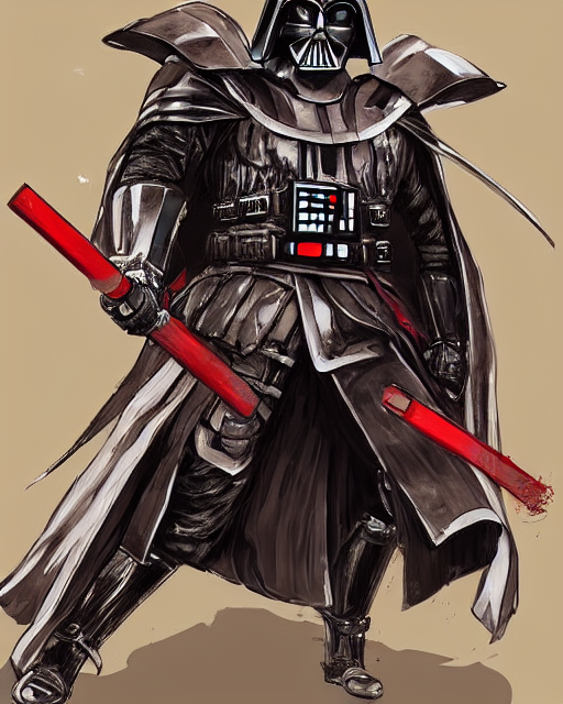 Stable Diffusion prompt: an anime portrait of darth vader...