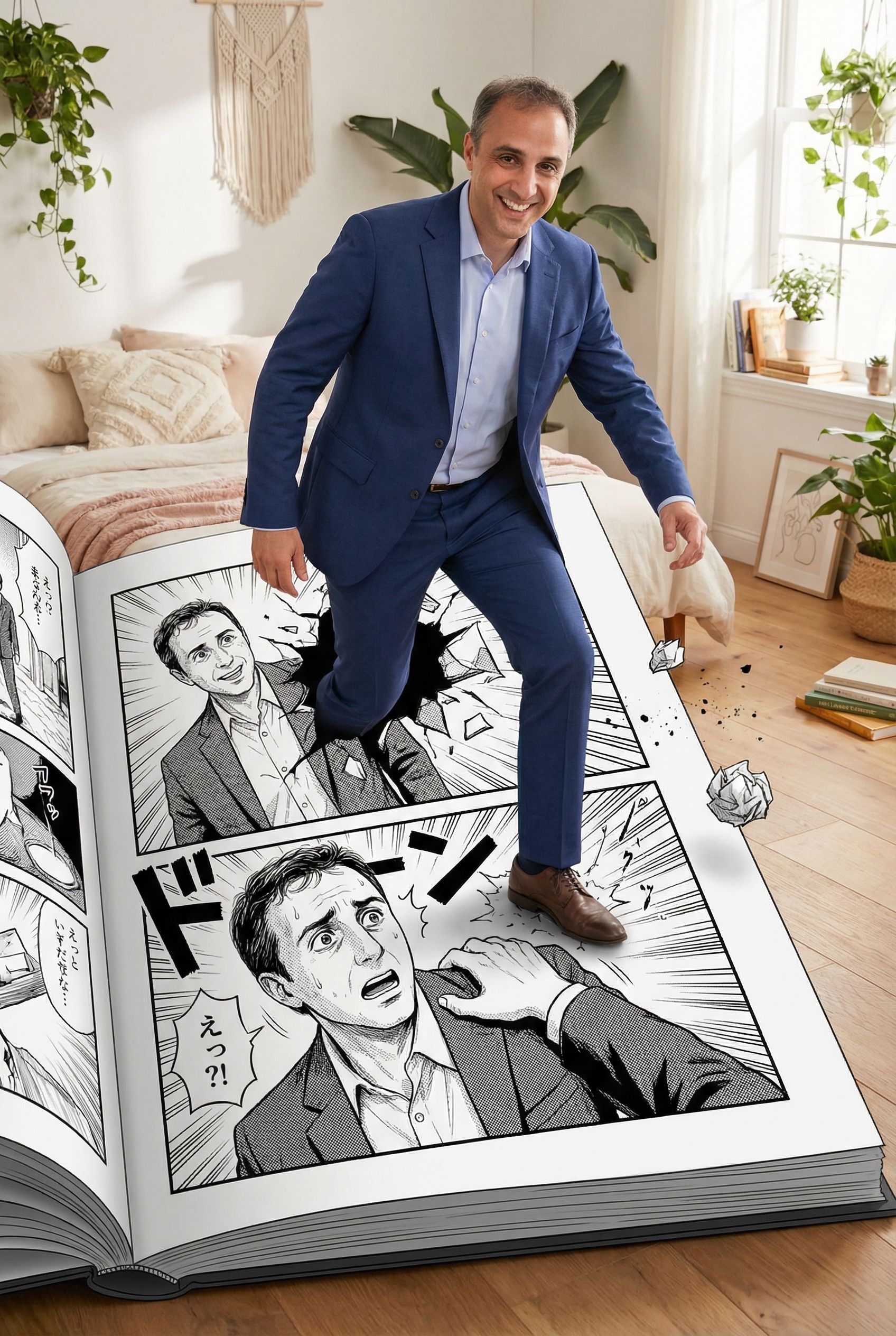 Nano Banana prompt: Ultra-realistic 8K scene of the perso...