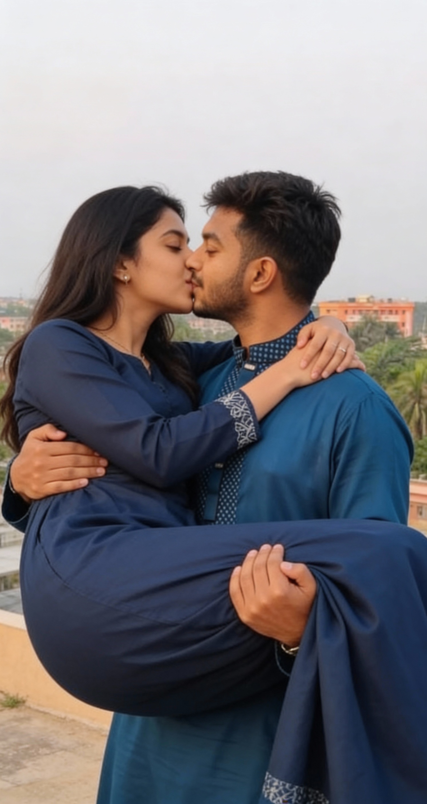 Seedream 4 prompt: The man lifting the women on his arms ...