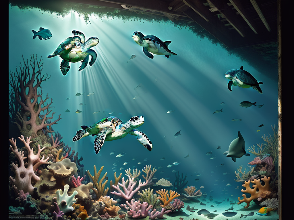 DreamShaper prompt: Hyper realistic eye level diving phot...