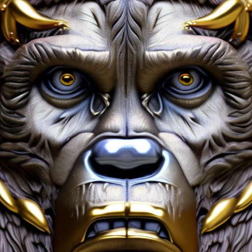 Openjourney prompt: Bigfoot, growl, Mayan tribes, close-u...