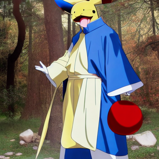 Stable Diffusion prompt: "Visualize an anime-style scene ...