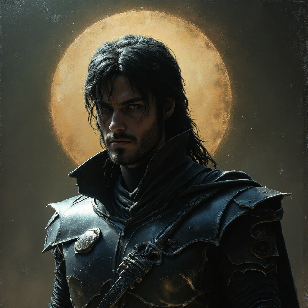 FLUX prompt: Master I was of blood never denied, kn...