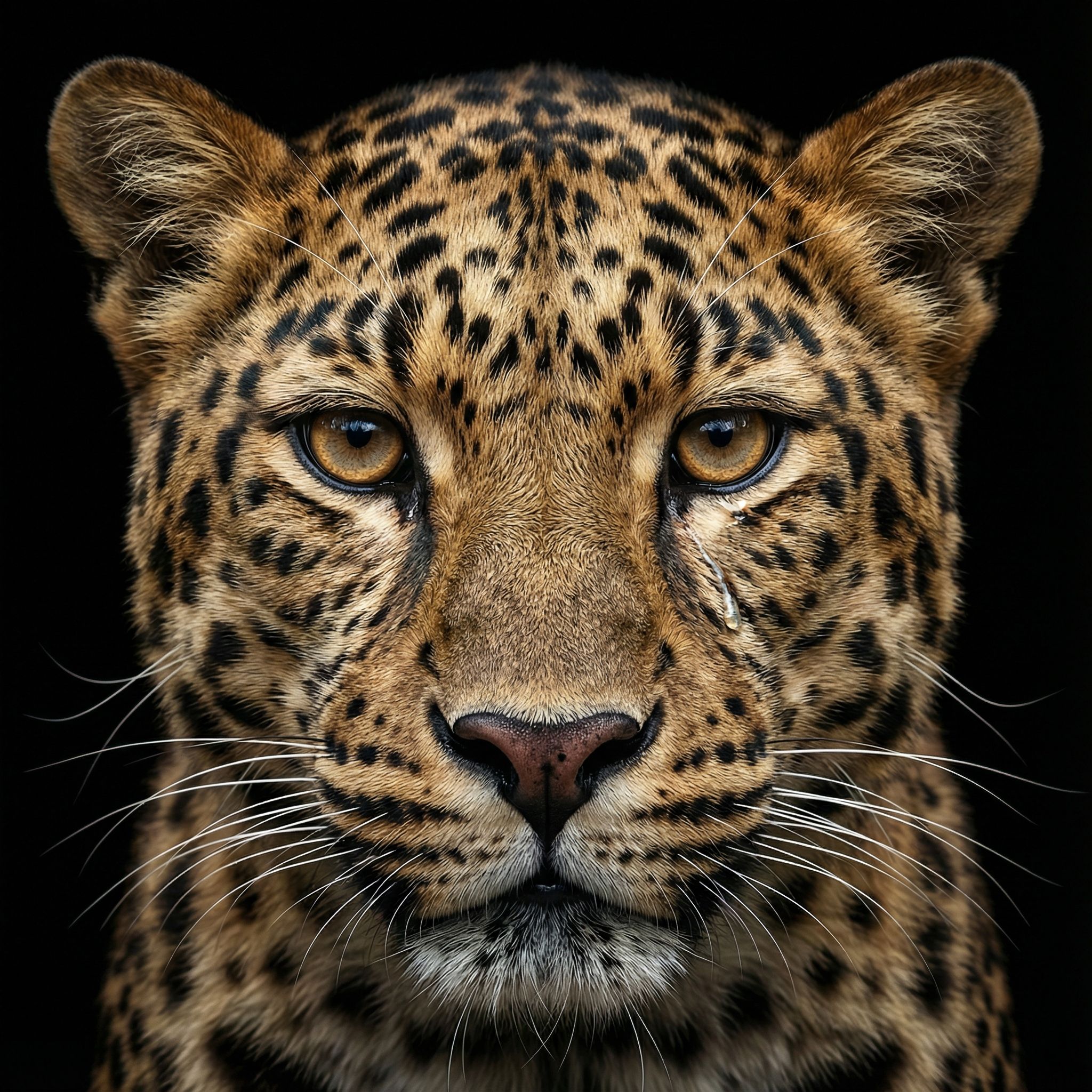 Nano Banana prompt: Black background, closeup portrait of...