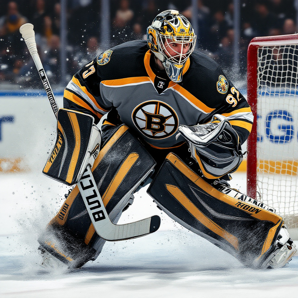 FLUX prompt: picture of a ultra realistic of a hockey go...