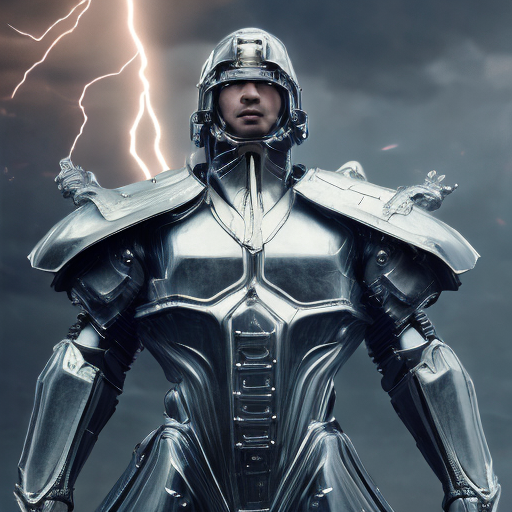 Openjourney prompt: technomagus, full body character conc...