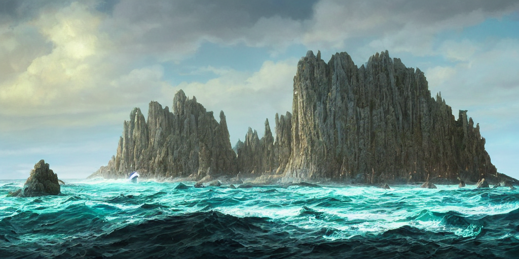 Stable Diffusion prompt: fantasy desiccated island, cover...