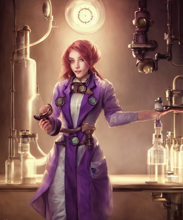 Stable Diffusion prompt: cute friendly fantasy scientist ...