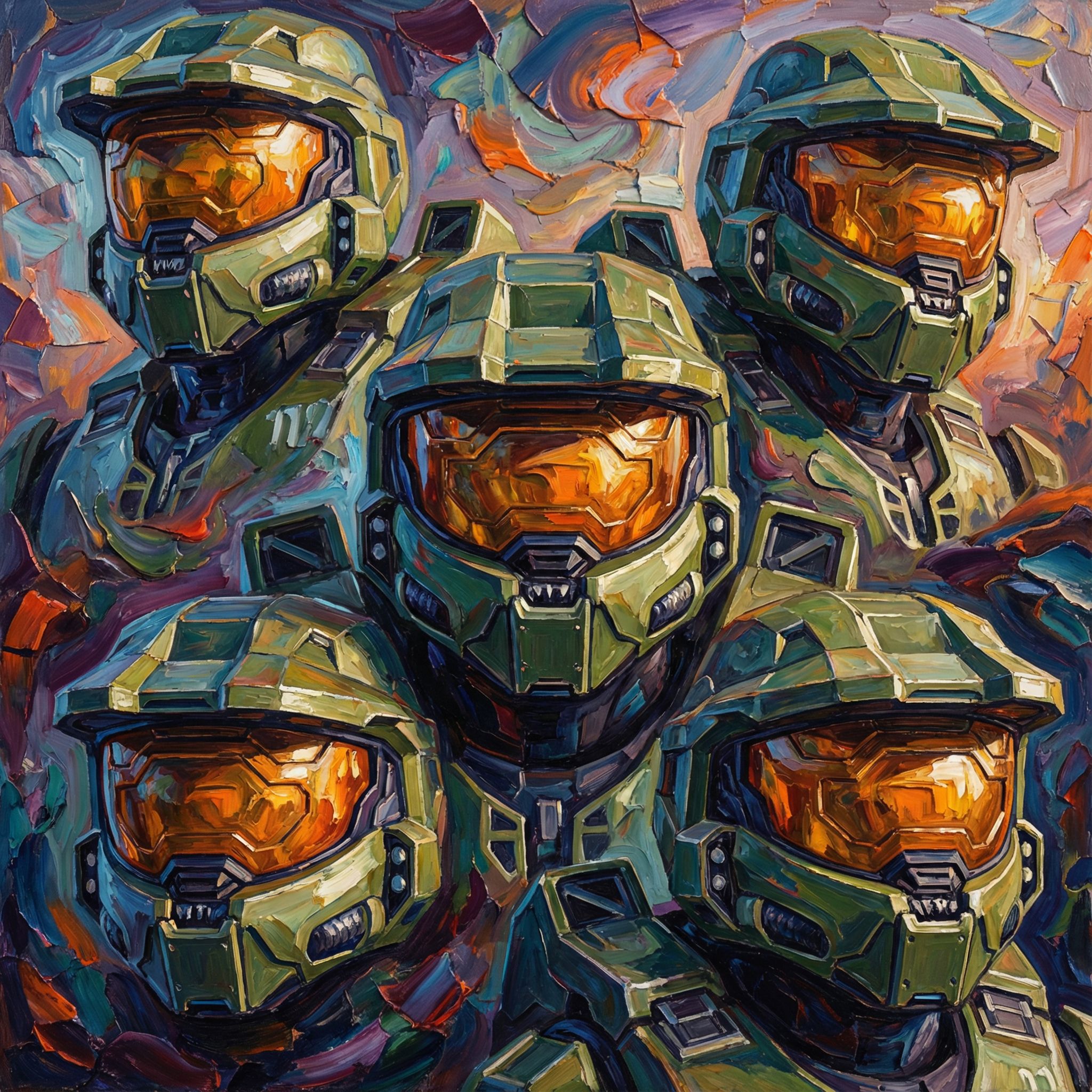 Nano Banana prompt: collage de rostros del jefe maestro e...