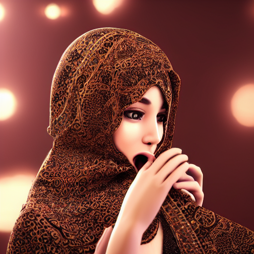 Stable Diffusion prompt: hijab, beautiful, nsfw, blowjob,...