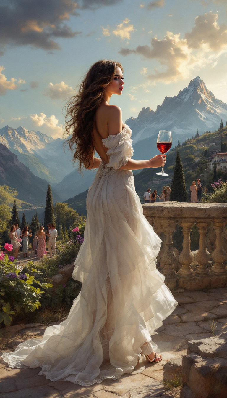 FLUX prompt: Full body, high class society woman, beautif...