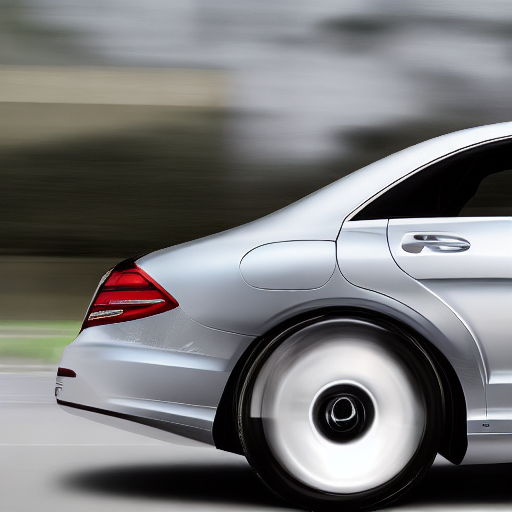 Stable Diffusion prompt: A car with small front wheels an...