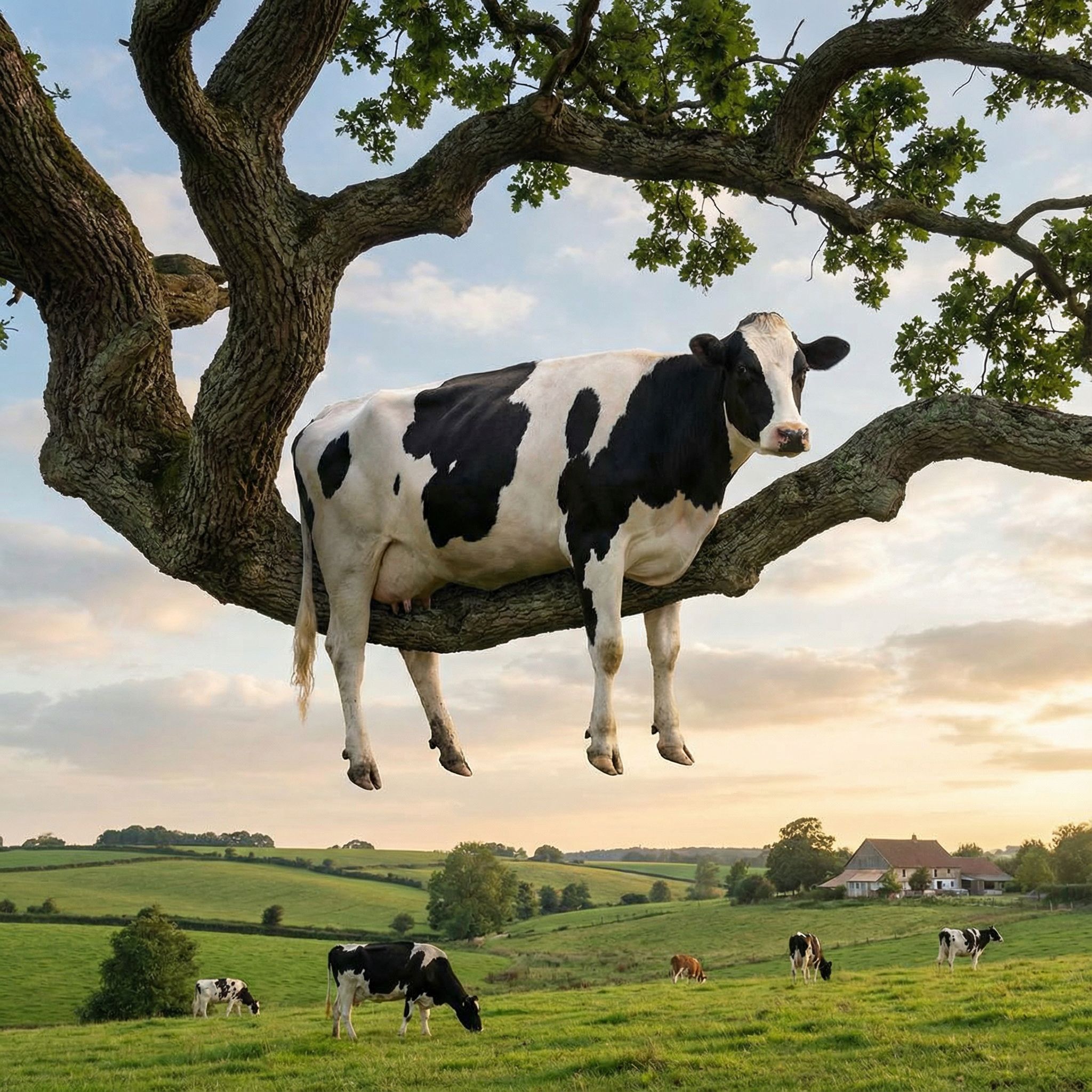 Nano Banana prompt: create an image of a cow sitting on a...