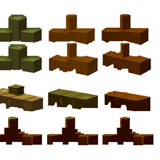 DreamShaper prompt: Cartoon rusty platforms sprite-sheet ...